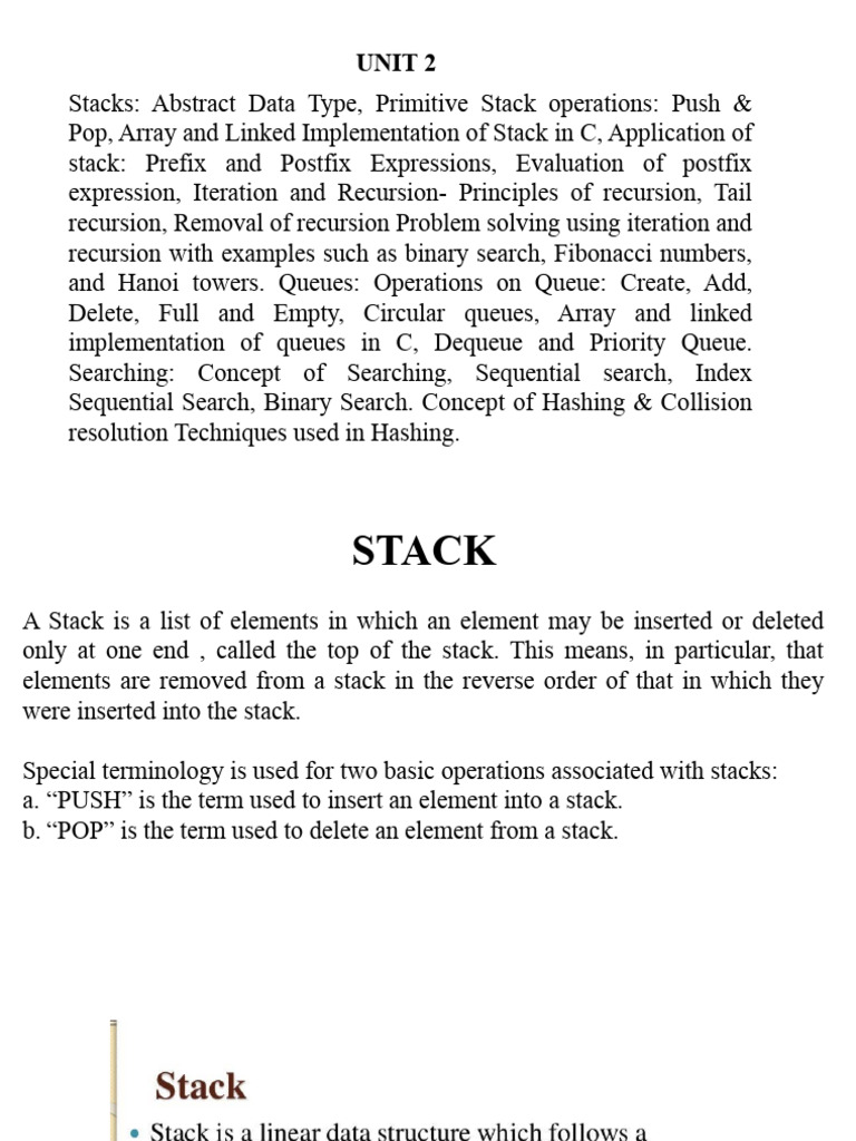 Unit 2 Pdf Queue Abstract Data Type Applied Mathematics 9166