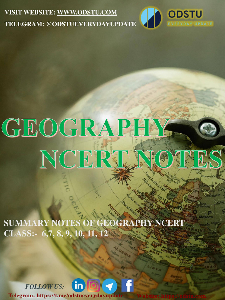 Geography Ncert Notes (6-12) | PDF | Rock (Geology) | Sedimentary Rock