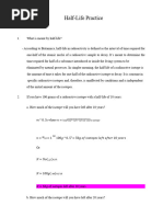 Half-Life Practice Problems Worksheet | PDF
