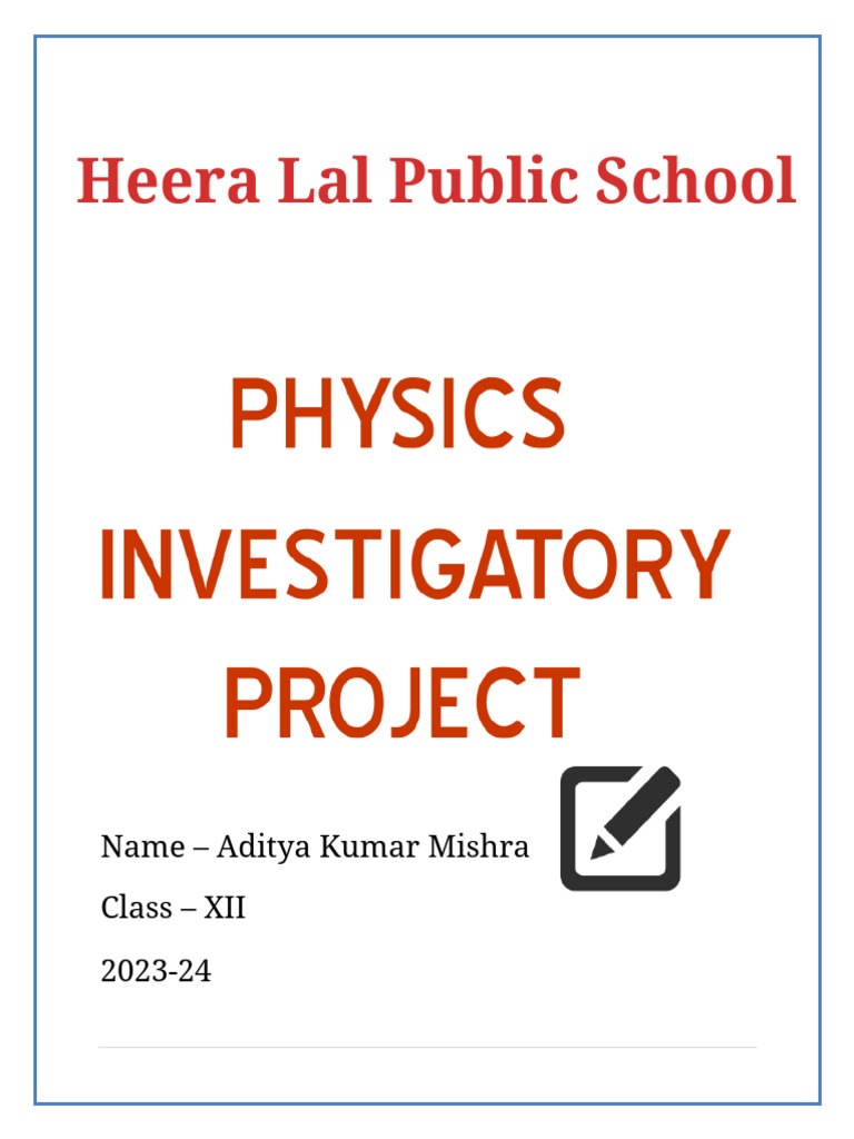 Electromagnetic Induction Project | PDF | Electromagnetic Induction ...