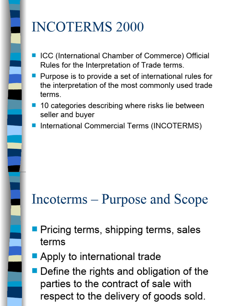Incoterms 2000 | PDF | Transport | Freight Transport
