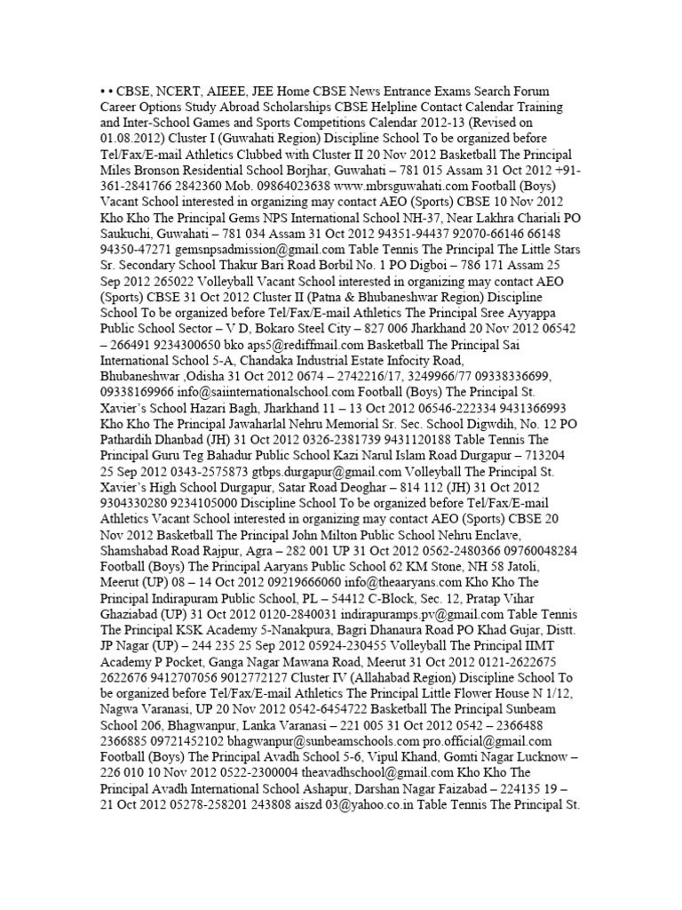 Cbse Games | PDF | Punjab