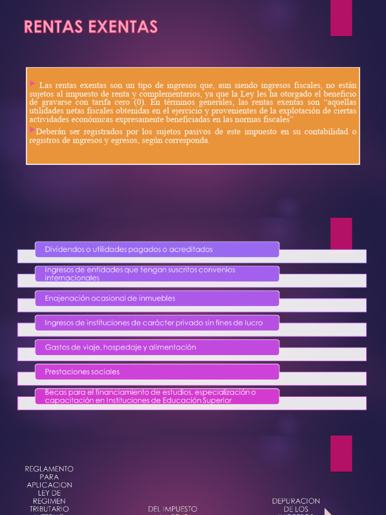 RENTAS EXENTAS Y GASTOS NO DEDUCIBLES Ut | PDF | Contabilidad | Impuestos