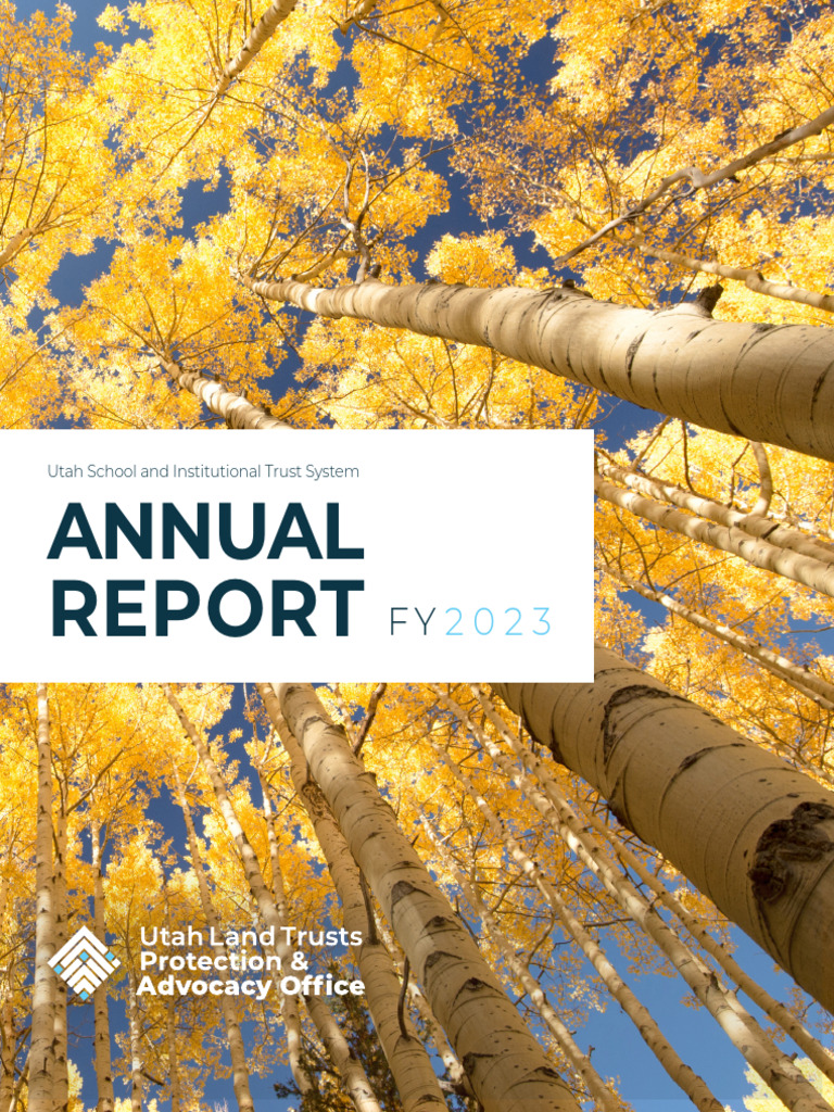 Utah SITFO Annual Report FY 2023 | PDF | Trust Law | Revenue