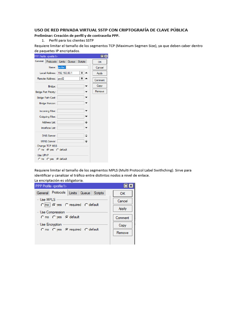 VPN Mikrotik SSTP | PDF | Dirección IP | Red privada virtual