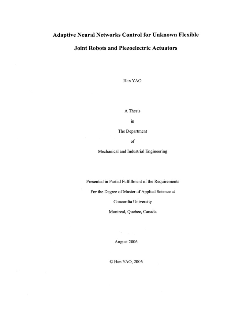 Adaptive Neural Networks Control For Unknown Flexible Joint Robots and Piezoelectric Actuators ...