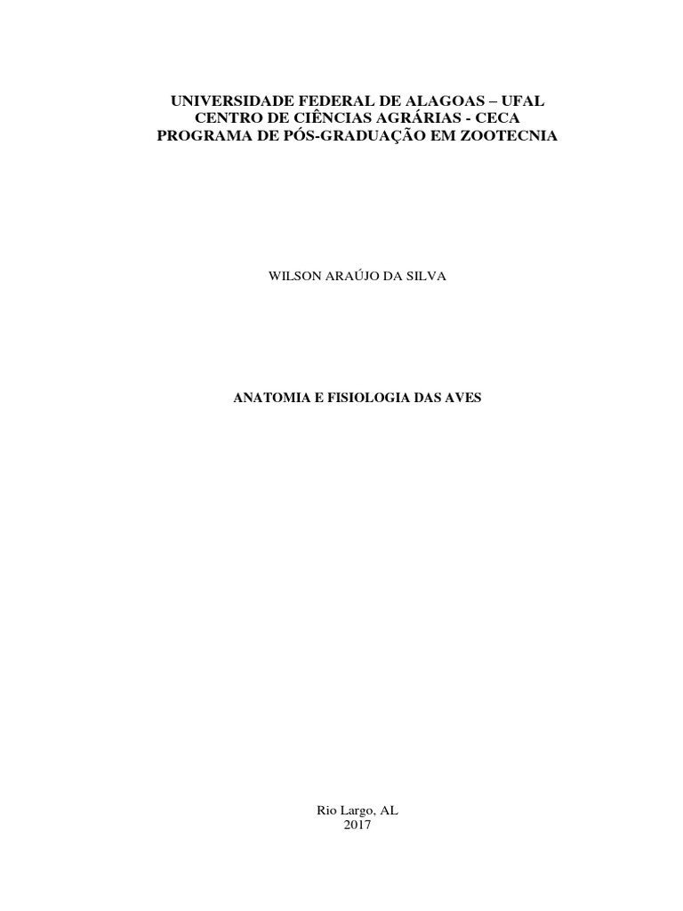 ANATOMIA E FISIOLOGIA DAS AVES | PDF | Intestino delgado | Sangue