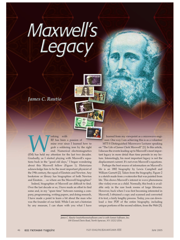MaxwellsLegacy | PDF | James Clerk Maxwell | Magnetic Field
