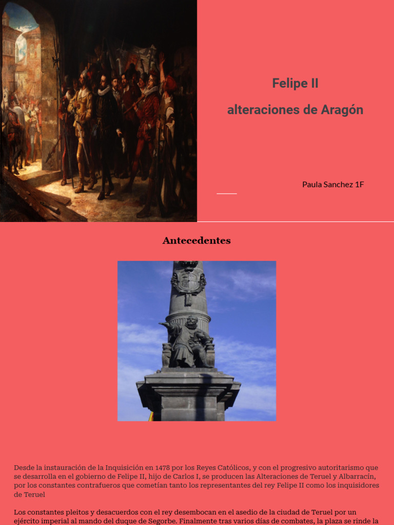 Felipe II Alteraciones de Aragon | PDF | Inquisición | España