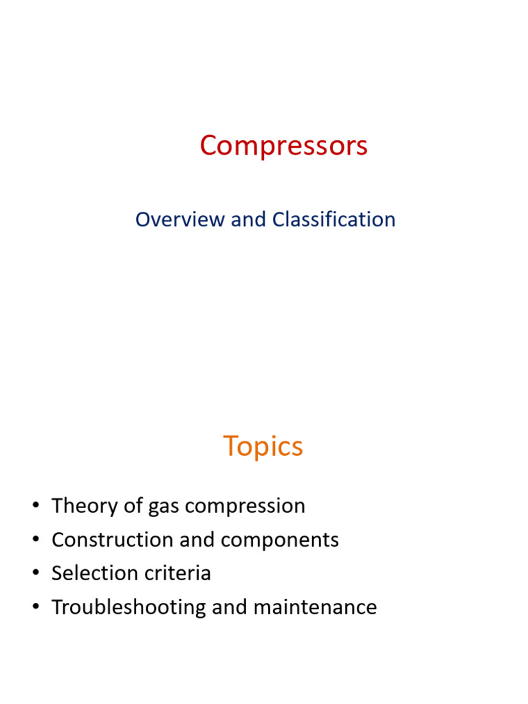 2 Compressors-Overview | Download Free PDF | Pump | Energy Technology