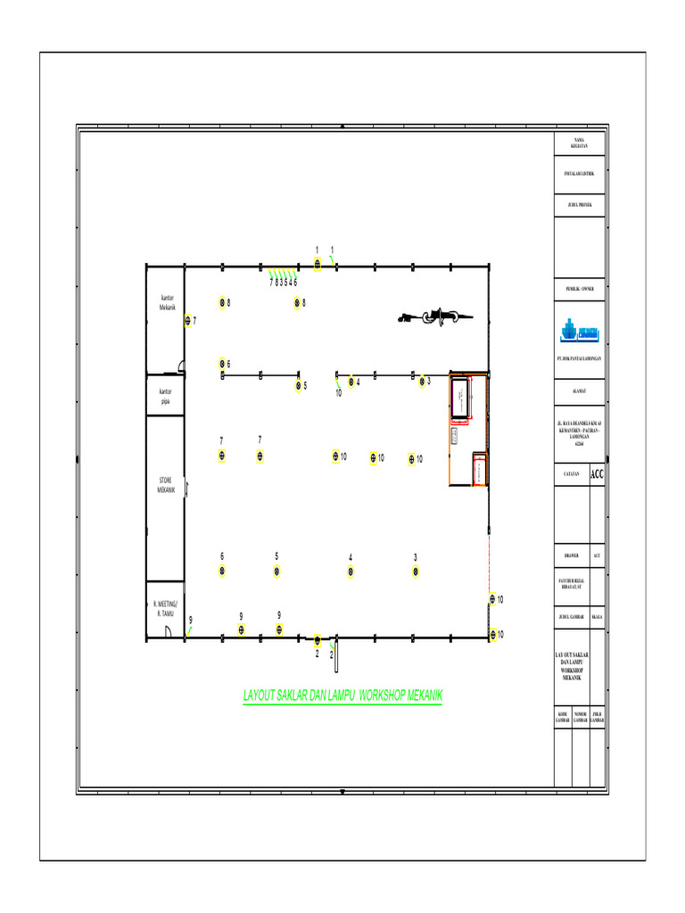 Layout Saklar Dan Lampu-MEKANIK | PDF