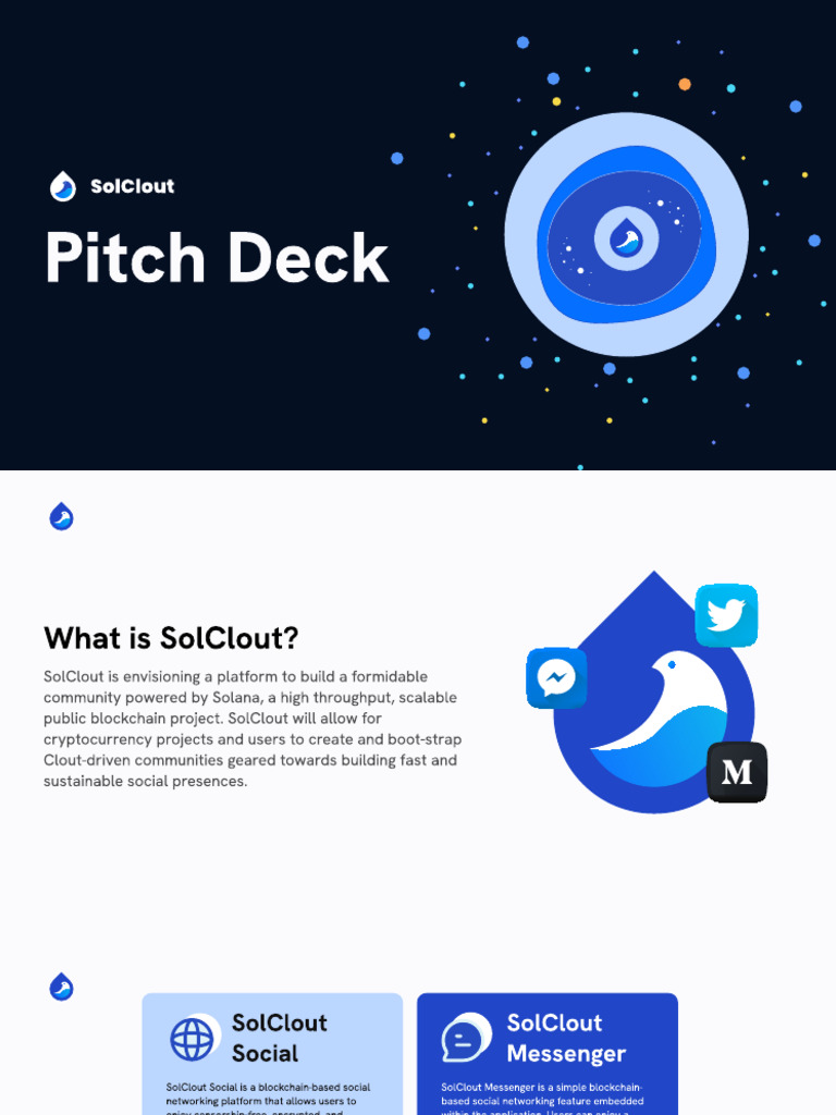 Solclout Pitch Deck Compressed | PDF | Instant Messaging | Cryptocurrency