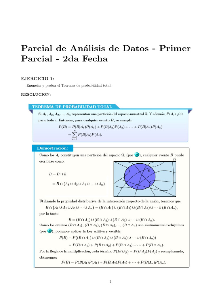 Parcial de An Alisis de Datos - Primer Parcial - 2da Fecha: Ejercicio 1 | PDF | Variable ...