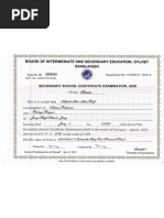 S.S.C Mark Sheet & Certificate | PDF | Schools | Student Assessment And ...