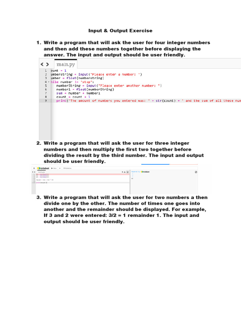 Extension Input and Output | PDF