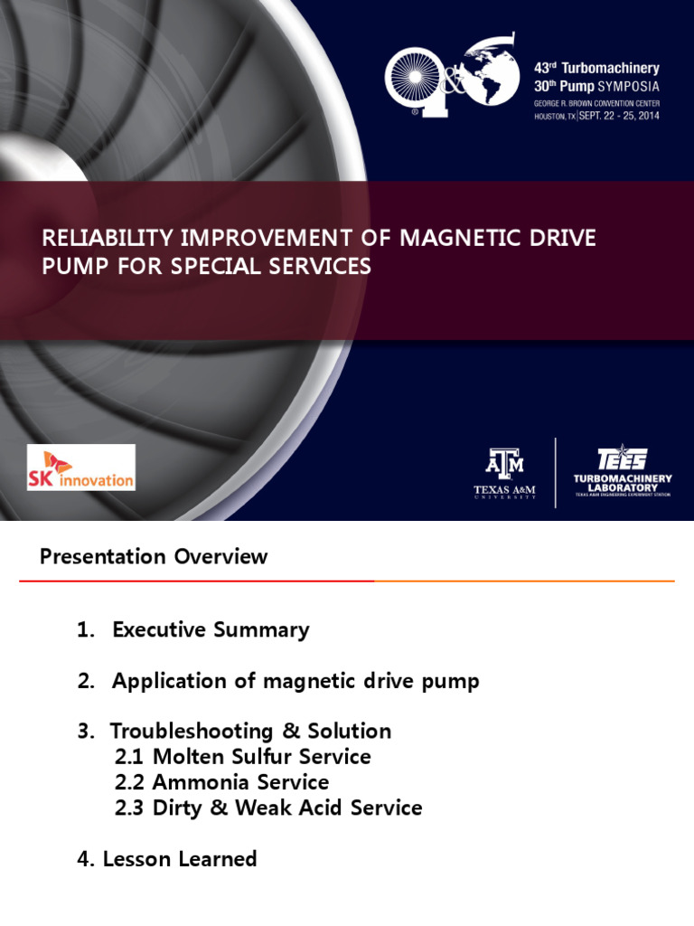 Magnetic Drive Pumps Reliability Improvement | PDF | Combustion | Pump
