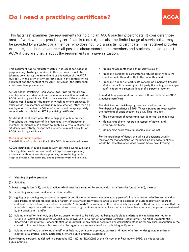 Acca Factsheet | PDF | Accountant | Money Laundering