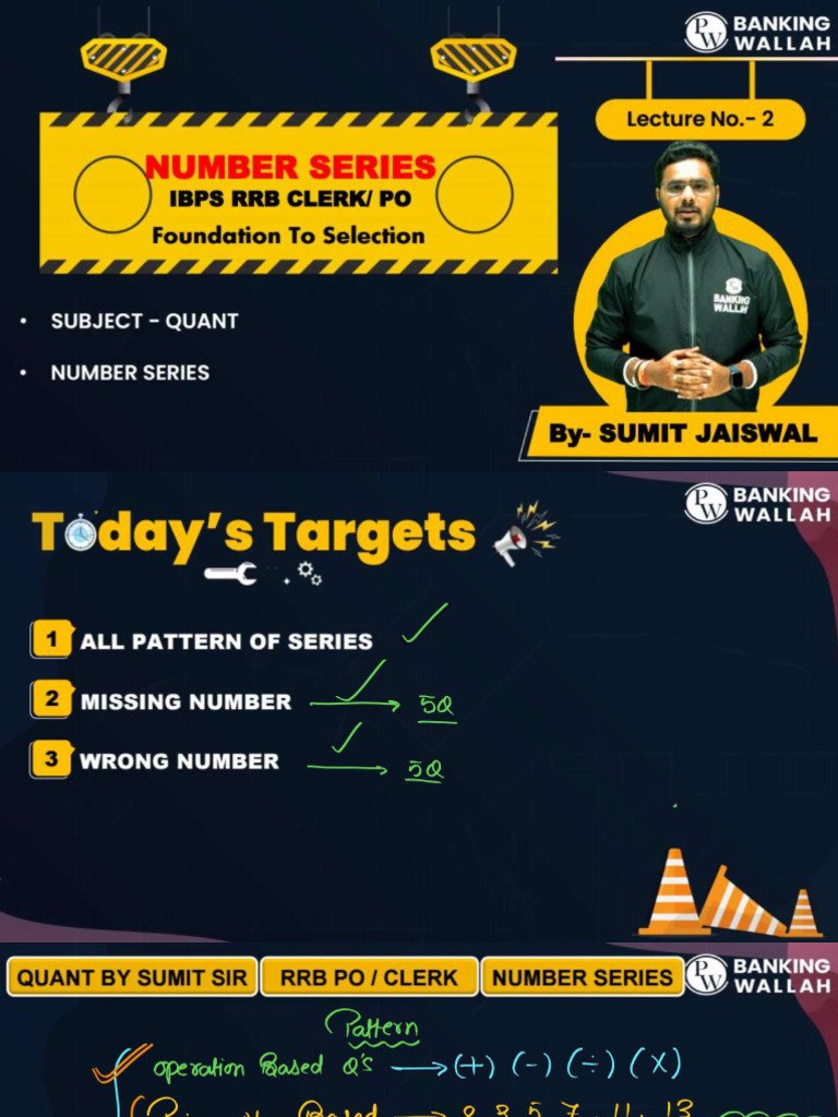 TOP 50 NUMBER SERIES - Class Notes - PRACTICE Batch | PDF