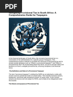 Provisional Tax Return: IRP6 Guide | PDF | Payments | Taxpayer