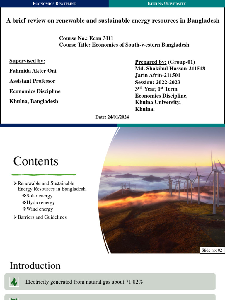 Renewable Energy resource in Bangladesh | PDF | Solar Power | Hydroelectricity