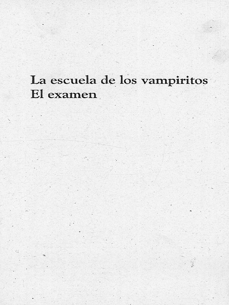 La Escuela de Los Vampiritos | PDF