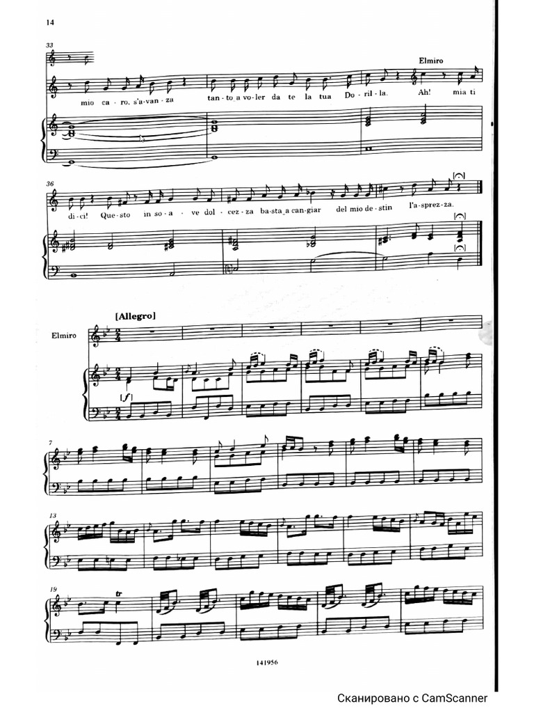 Elmiro - Mi Lusinga - Vivaldi | PDF