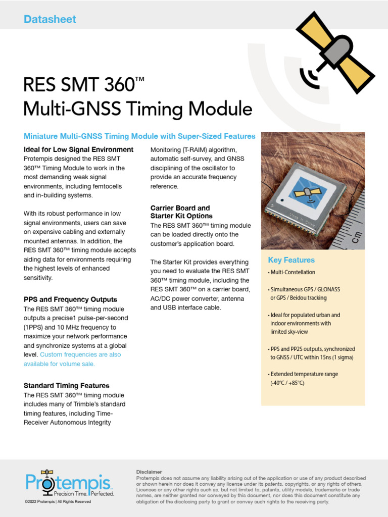 RES SMT 360 Multi-GNSS Timing Module | PDF | Global Positioning System ...