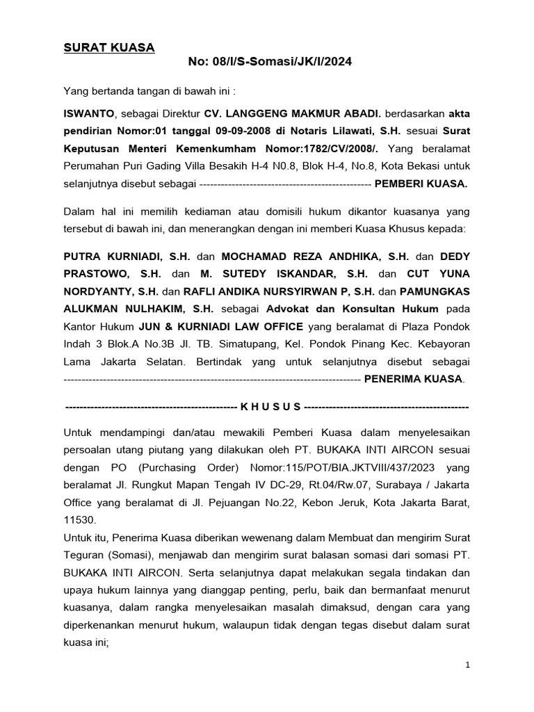 SKK CV Lanngeng | PDF