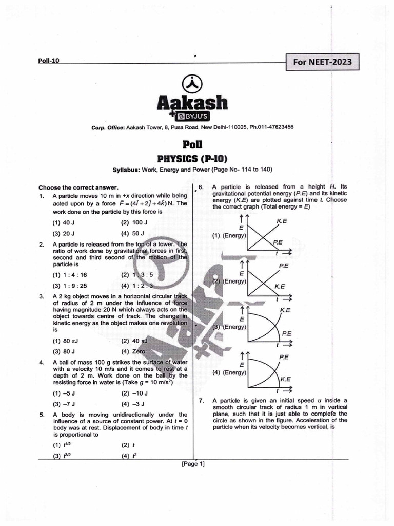 Practice Paper Te-04 Tym Phase-2 Tr0123456 & Tw012 | PDF