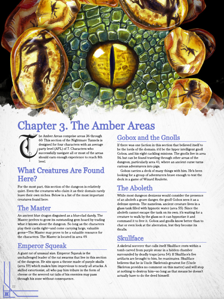 DMDave - Uncle Skeleton's Nightmare Tunnels Vol 3 - Part 3 - The Amber Areas | PDF