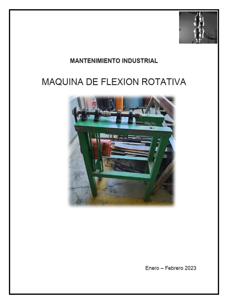 Maquina Flexion Rotativa | PDF | Motor eléctrico | Fatiga (material)