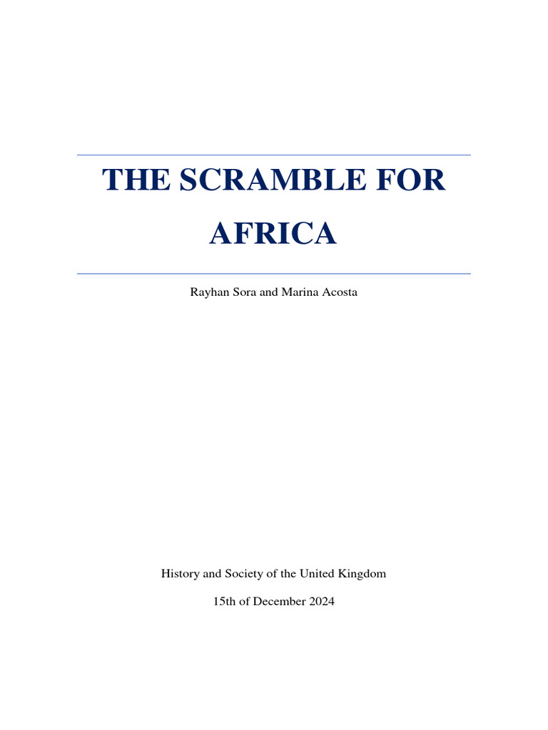 Scramble for Africa: UK History | PDF | British Empire | Africa