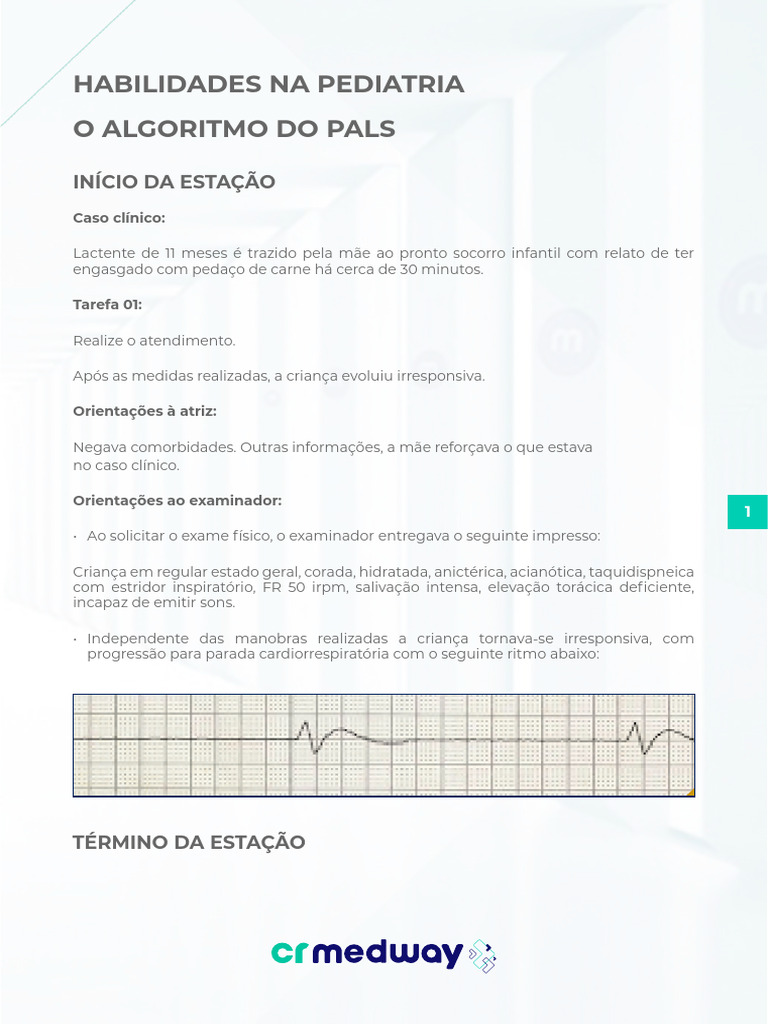 PALS Algoritmo - Checklist | PDF | Reanimação cardiopulmonar ...