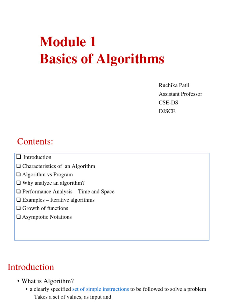 1.1 - Analysis of Algorithms | PDF | Algorithms | Programming