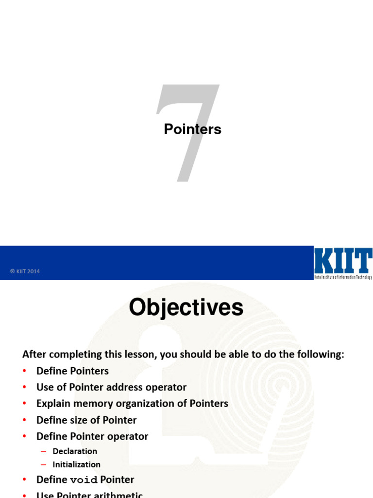C Programming Lesson 7 Pdf Pointer Computer Programming Variable Computer Science 2175