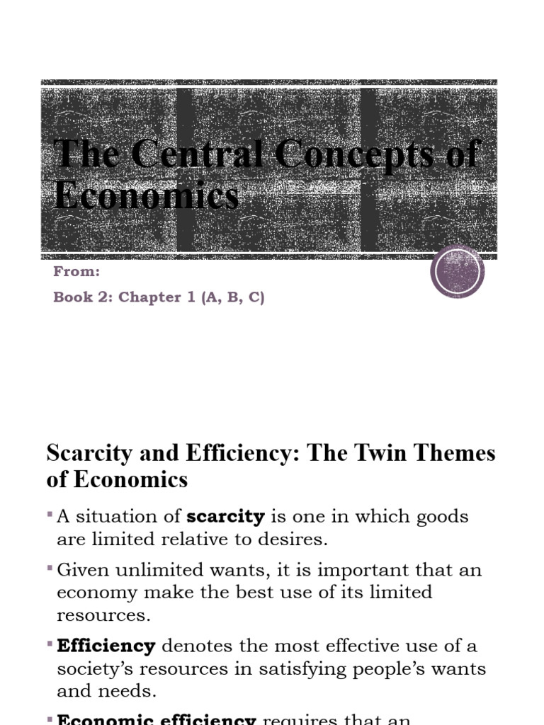 Chap1 The Central Concepts of Economics | PDF | Economics | Economies