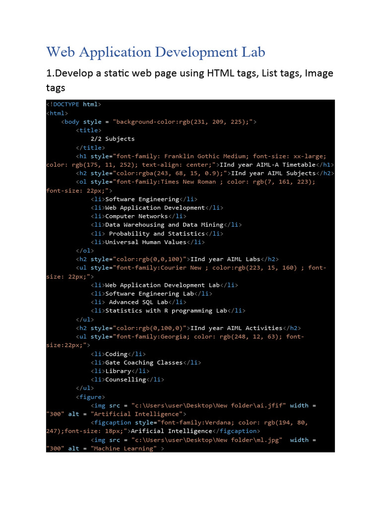 WAD Lab(3exps) | PDF | World Wide Web | Internet & Web