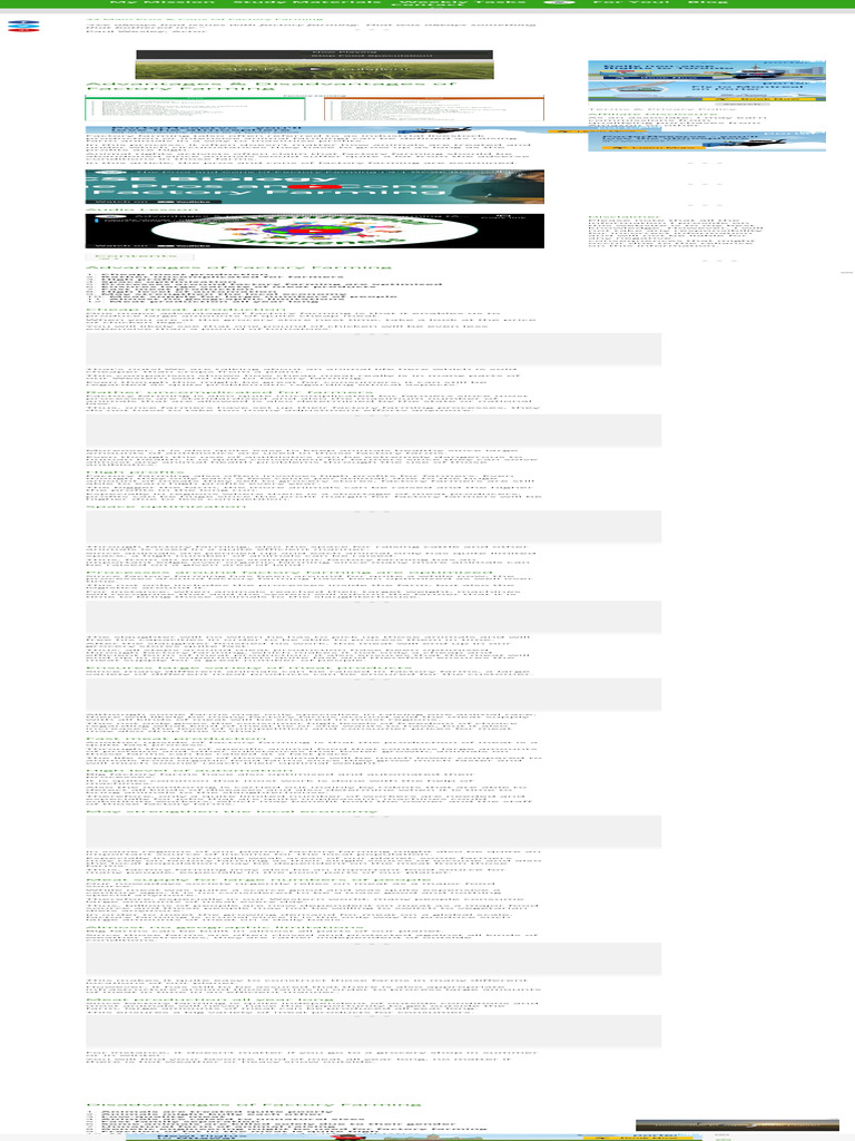 33 Main Pros & Cons of Factory Farming - E&C 2 HCNNC | PDF