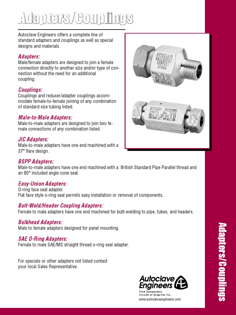 Adapter Couplings | PDF | Pipe (Fluid Conveyance) | Hydraulic Engineering