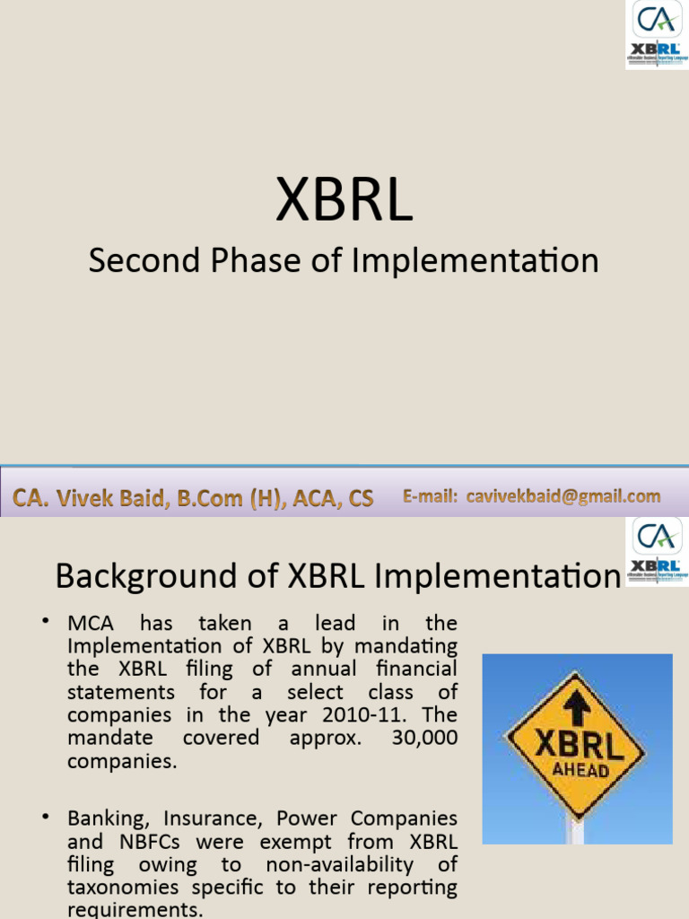 Second Phase of XBRL Implementation | PDF | Audit | Income Statement