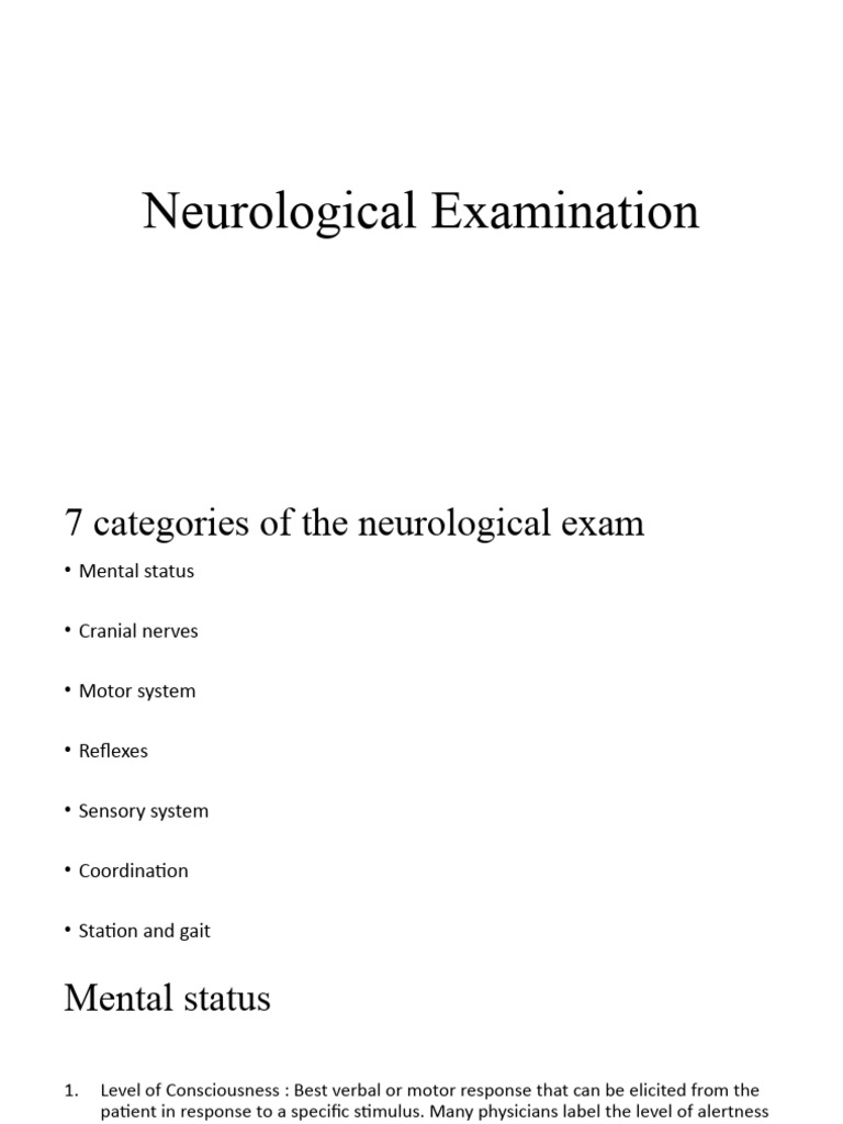 Neurological Examination 3 | PDF | Anatomical Terms Of Motion | Aphasia