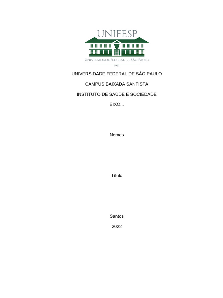 Abnt Capa Unifesp | PDF