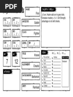 Shadowdark Character Sheet | PDF