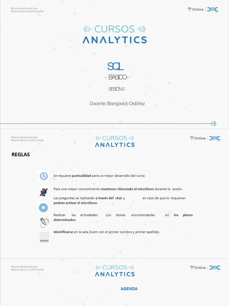 SQL Basico - Sesion 2 - BO | PDF | SQL | Bases de datos