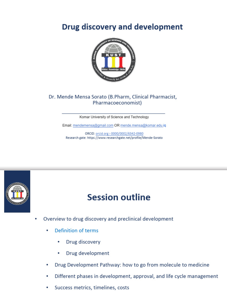 Introduction To Drug Discovery and Development | PDF | Drug Development ...