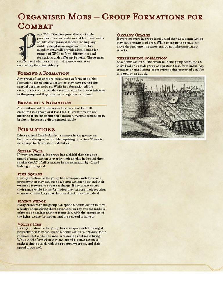 1346791-Organised Mobs Group Formations For Combat | PDF | Shield ...