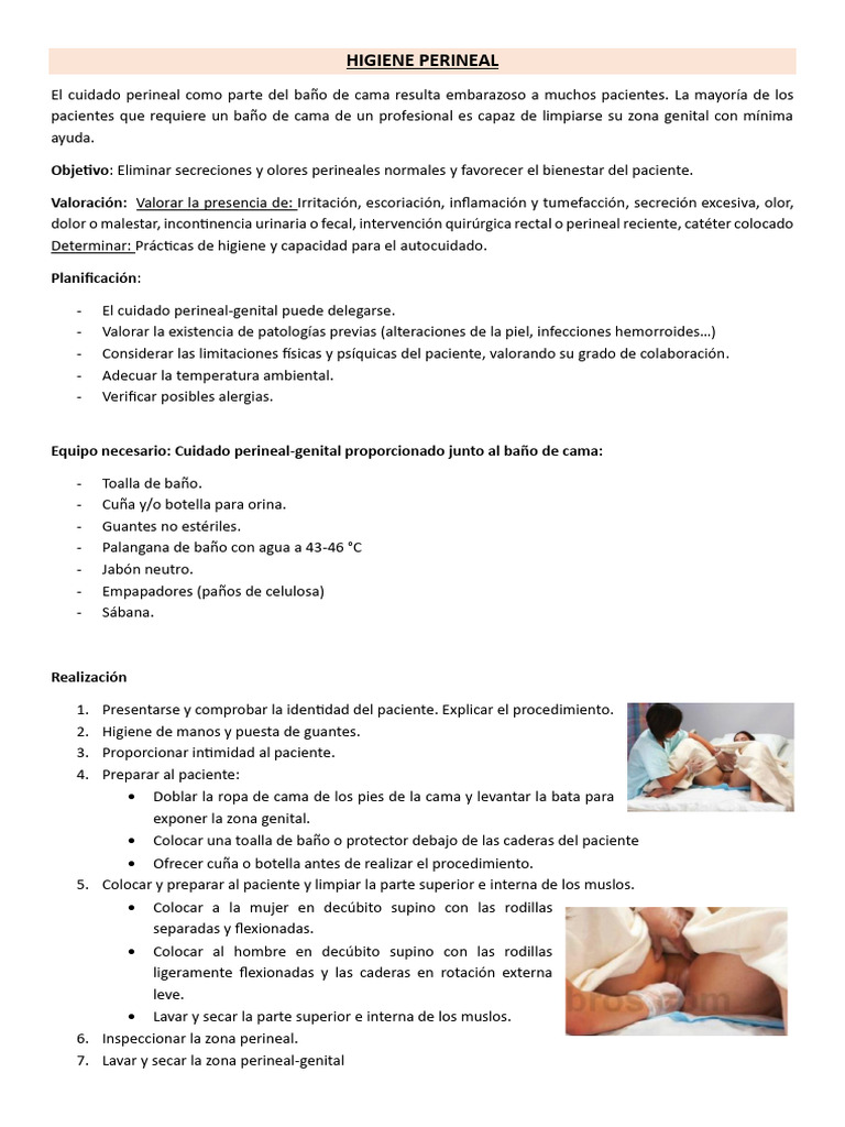 Higiene Peri | PDF | Labios | Especialidades Medicas