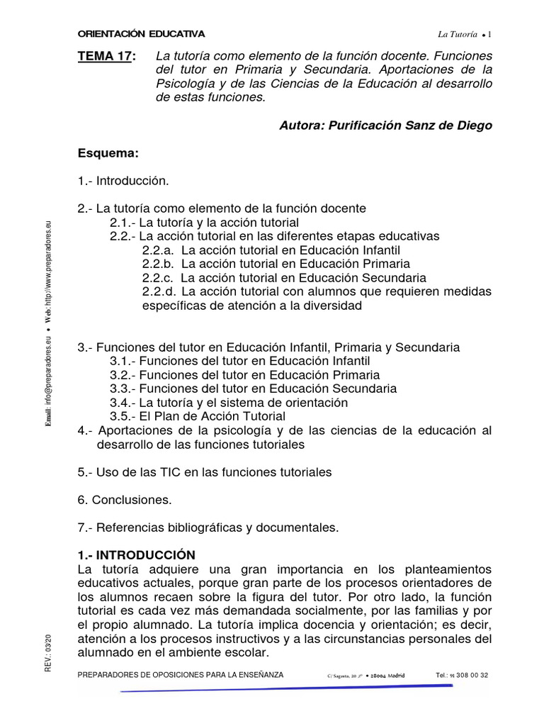 Orientacion Educativa Accion Tutorial | PDF | Maestros | Aprendizaje