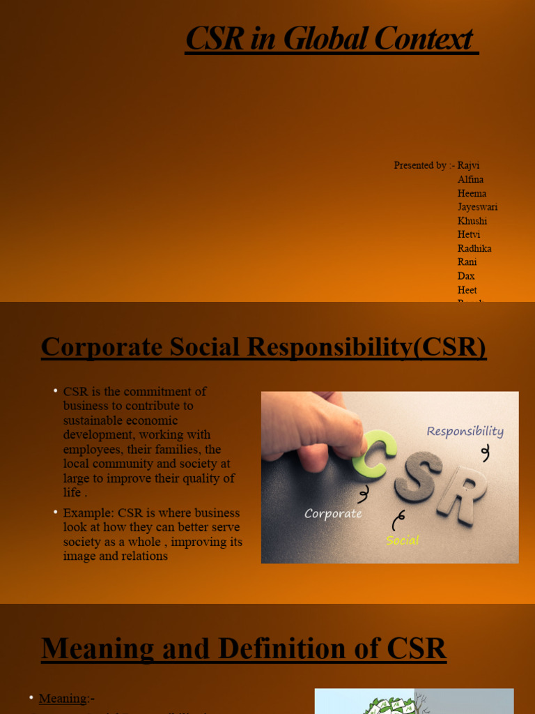Understanding Global CSR Practices | PDF | Corporate Social ...