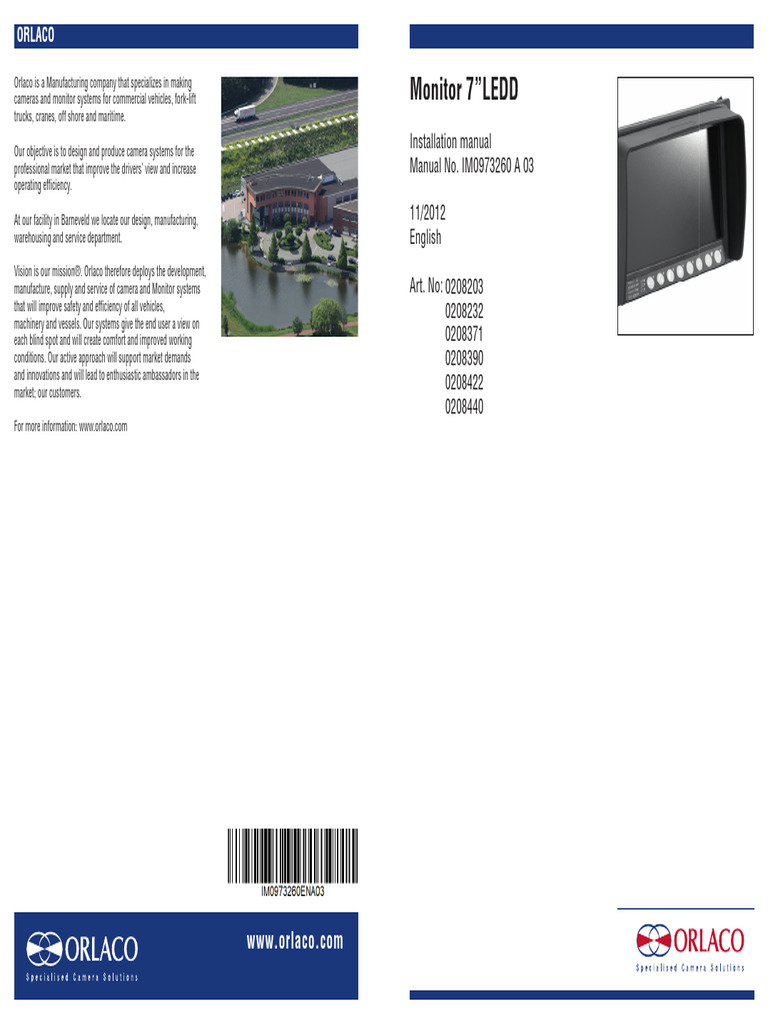 IM0973260 Monitor 7in LEDD en A03 Print | PDF | Power Supply | Computer Monitor